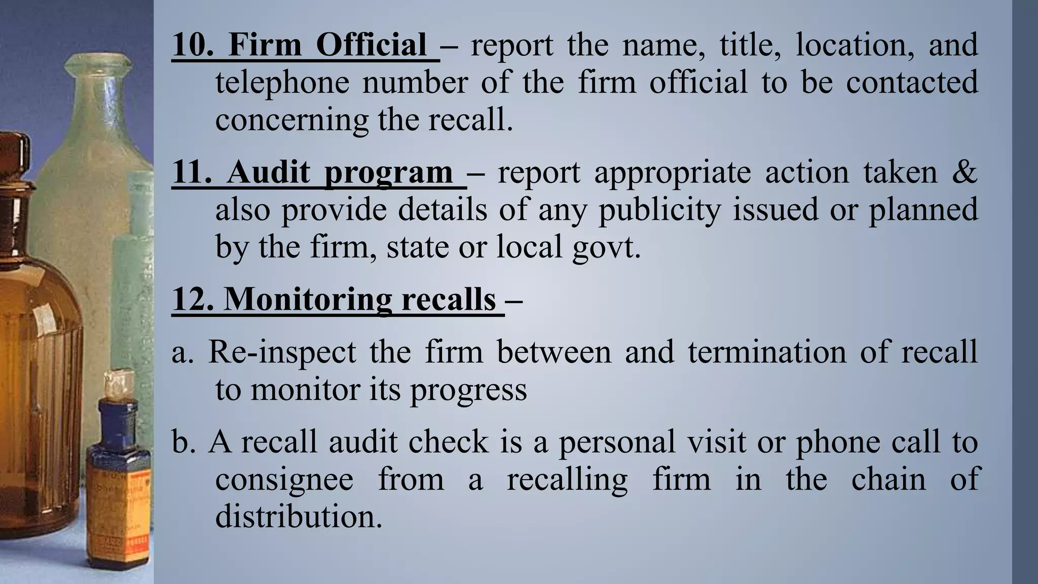 A Detailed Study on Pharmaceutical Drug Recall | PPTX