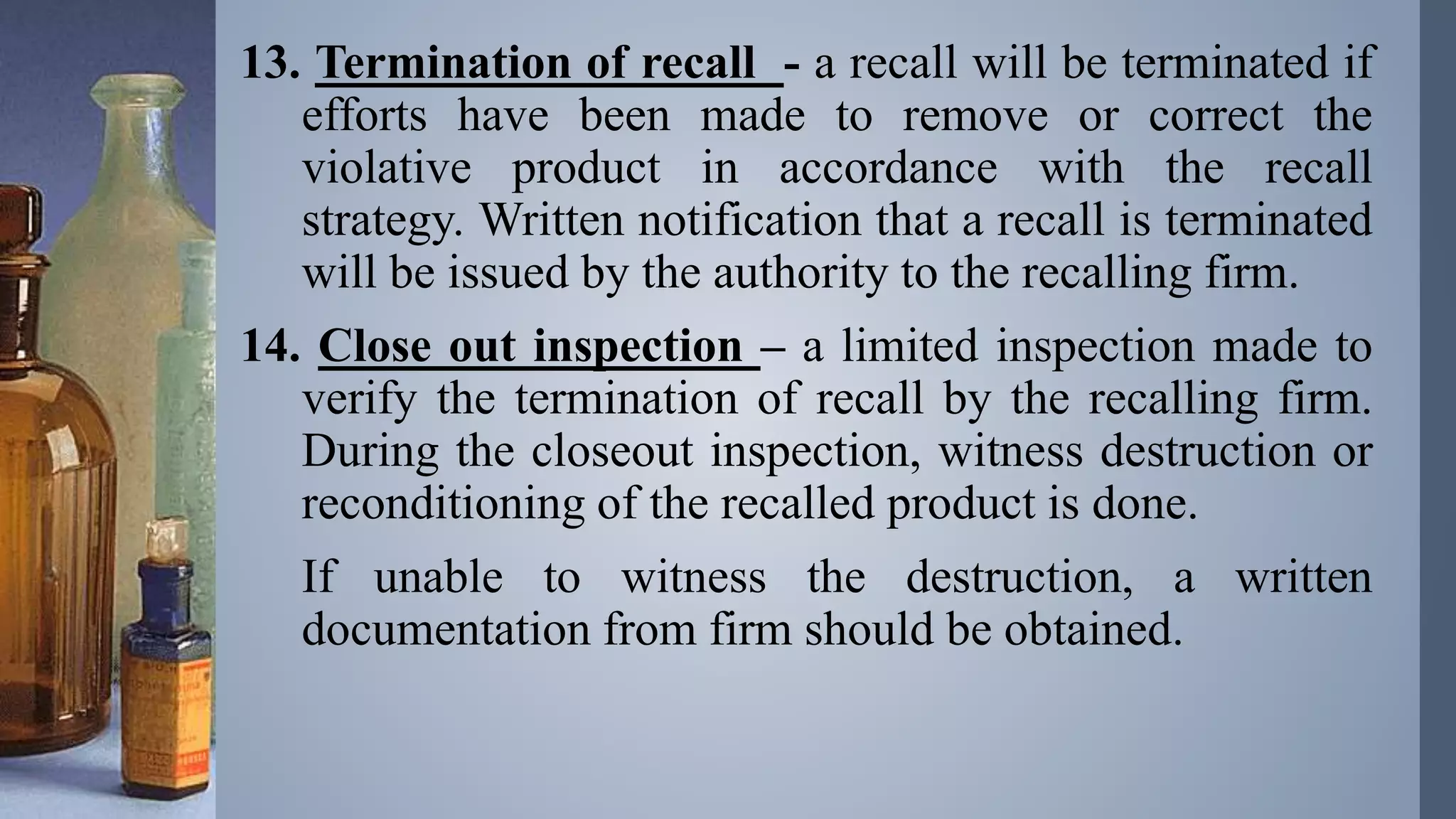 A Detailed Study on Pharmaceutical Drug Recall | PPTX