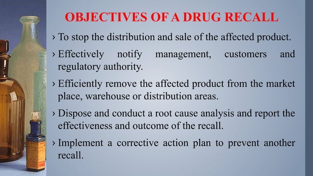 A Detailed Study on Pharmaceutical Drug Recall | PPTX | Substance Abuse ...