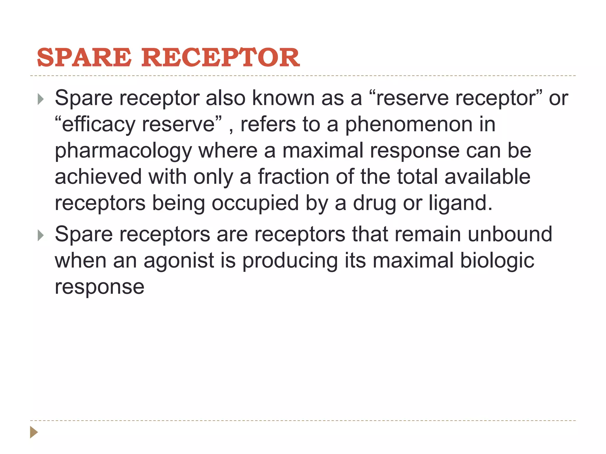 Drug receptor interaction theory and spare receptors.pptx