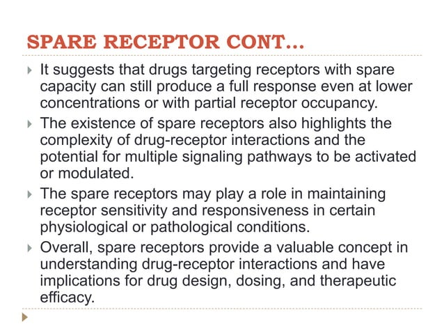 Drug receptor interaction theory and spare receptors.pptx