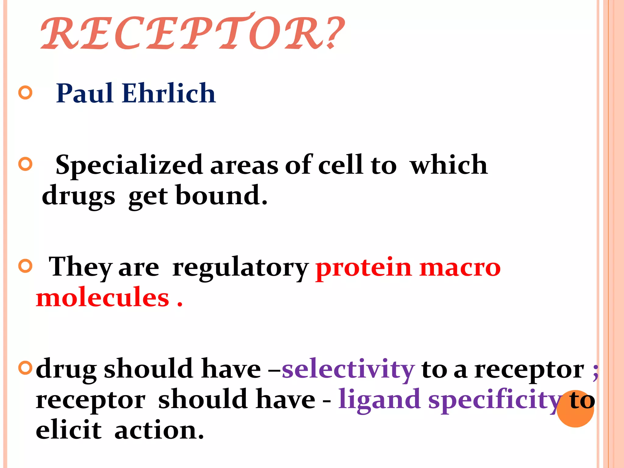 Drug receptors in pharmacology | PPT