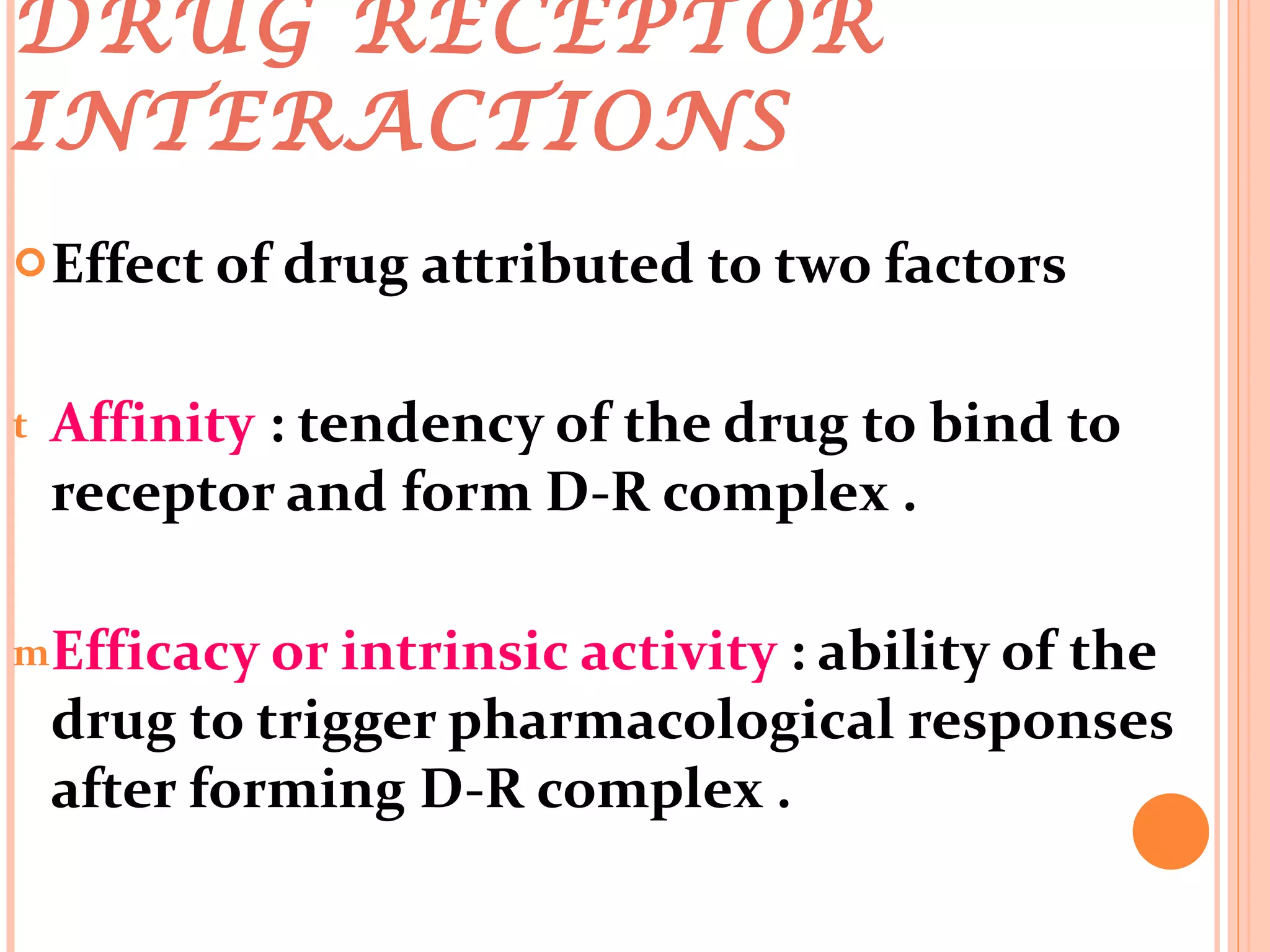 Drug receptors in pharmacology | PPT