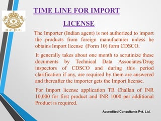 Drug registration and import licence in india | PDF