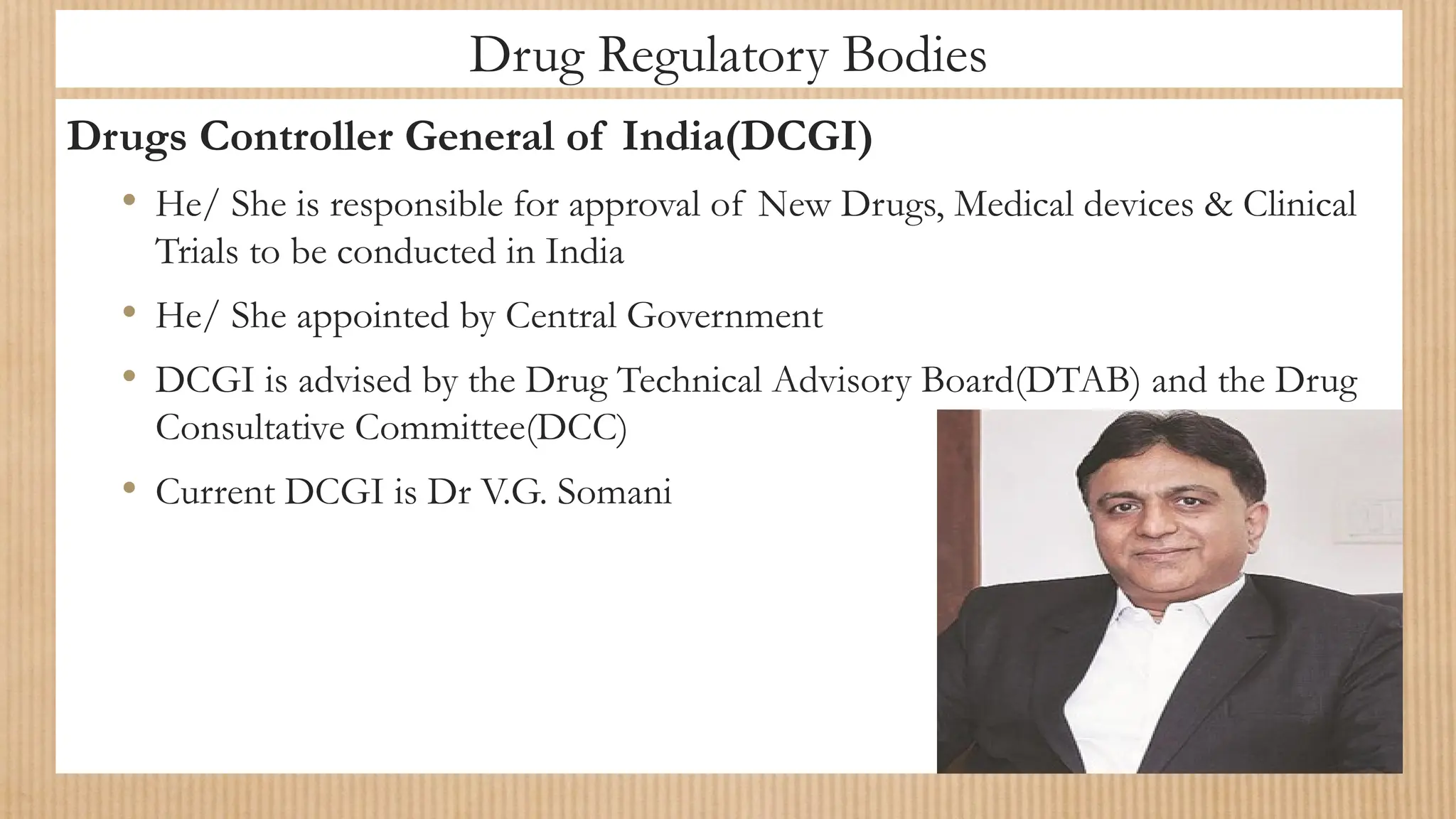 Drug Regulation in India. presentation, rahul gholse | PPTX