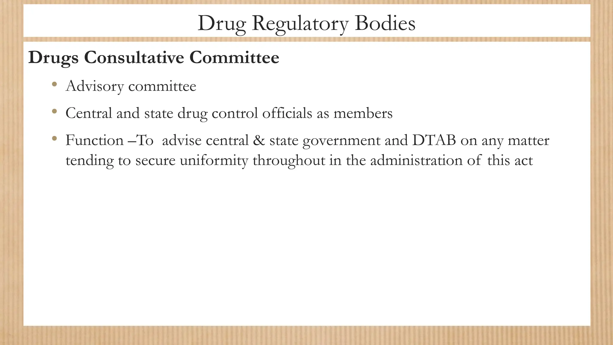 Drug Regulation in India. presentation, rahul gholse | PPTX