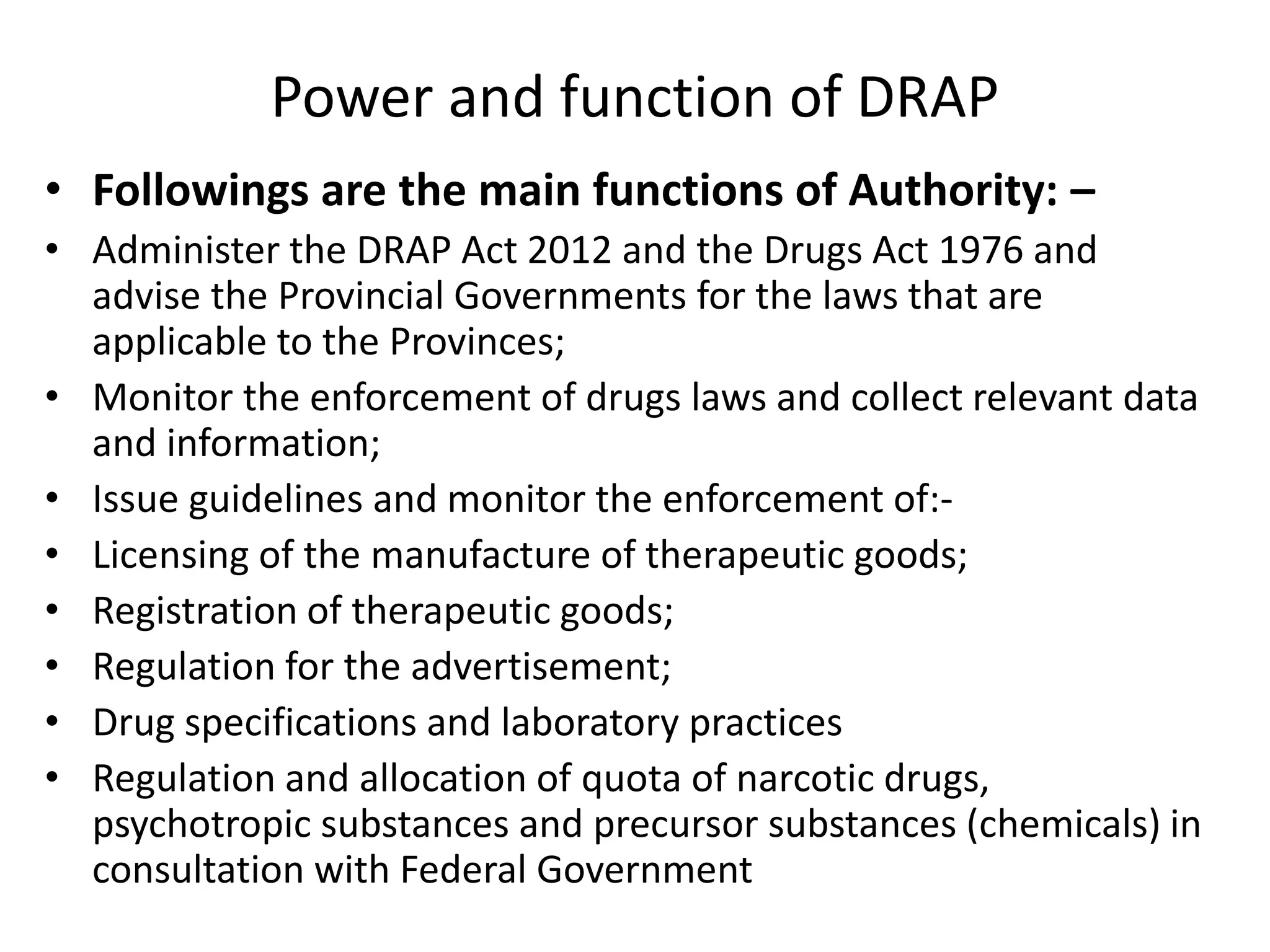 Drug Regulatory Authority of Pakistan (DRAP).pptx