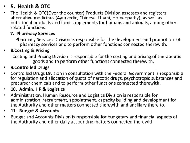 Drug Regulatory Authority of Pakistan (DRAP).pptx | Pharmaceutical ...
