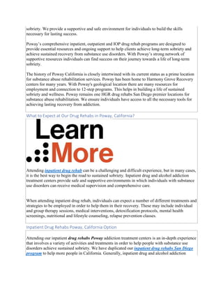 Drug Rehabs Poway | Inpatient and IOP drug rehabs Poway | PDF