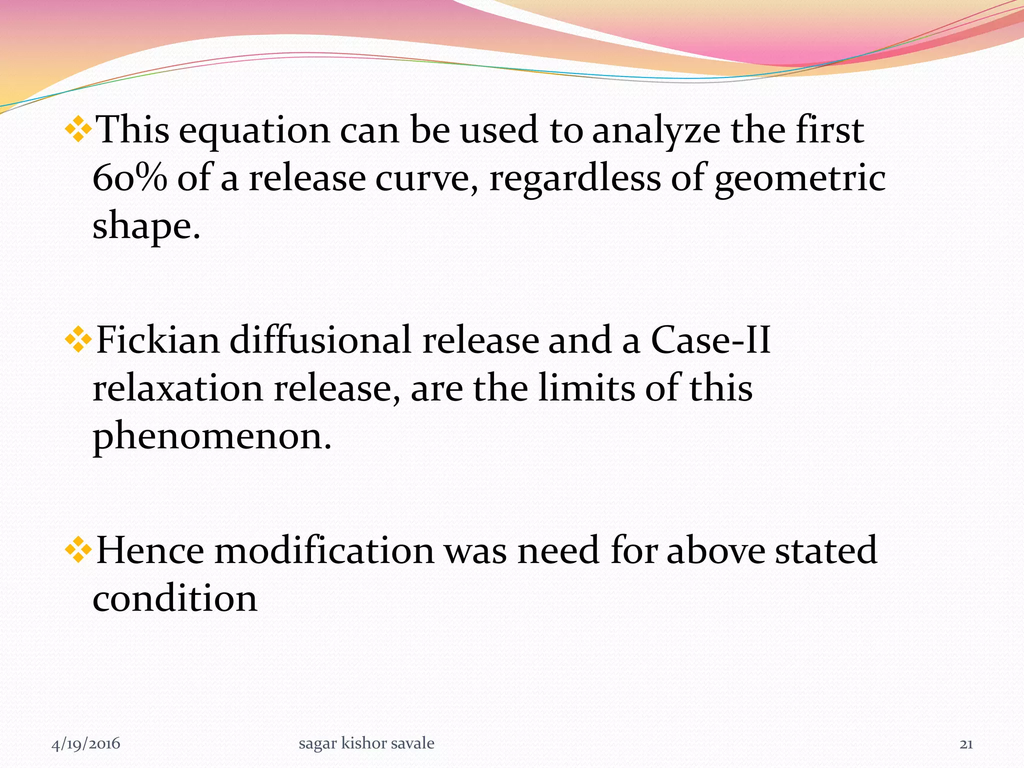 Drug release kinetics | PDF