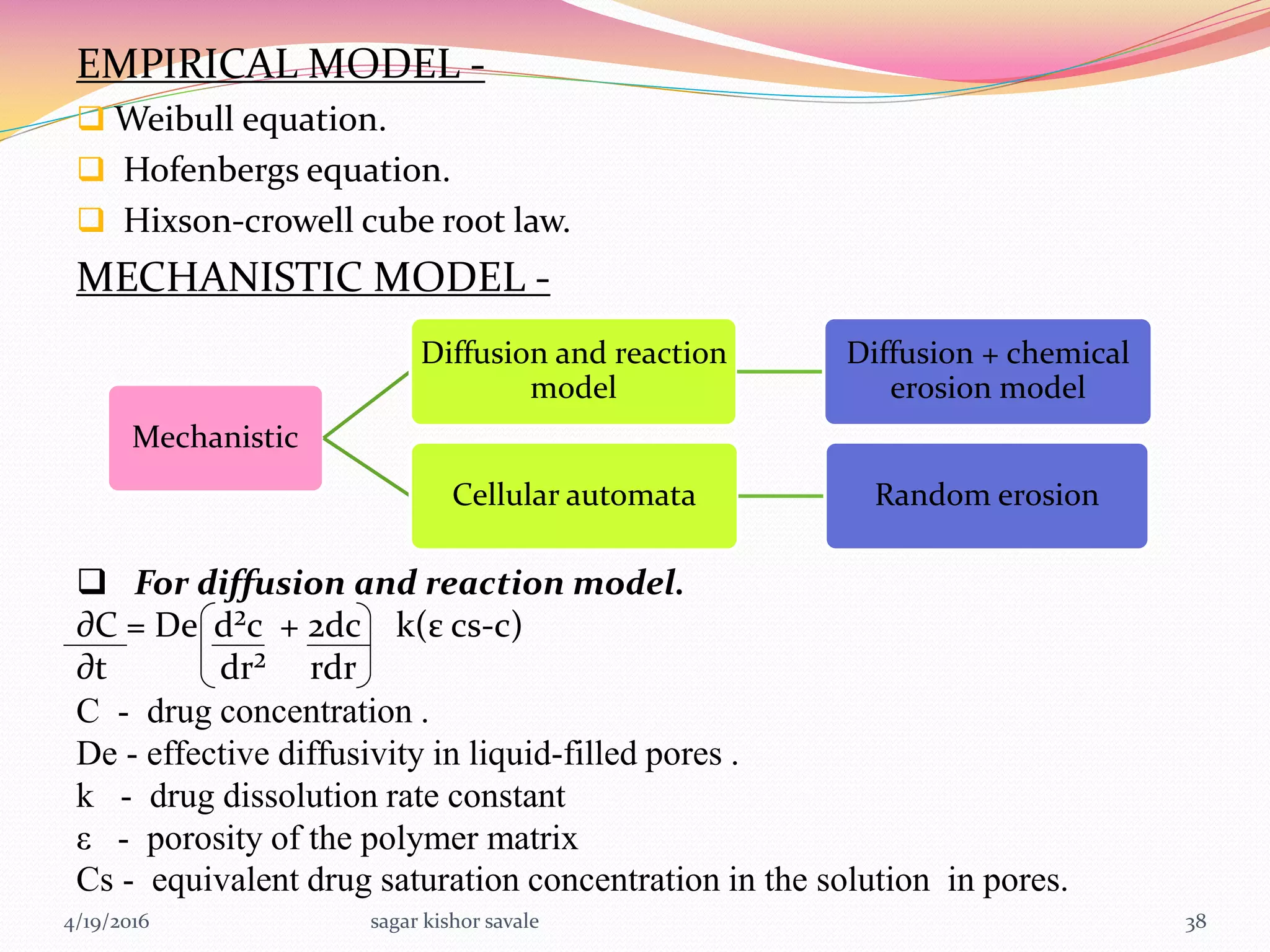 Drug release kinetics | PDF