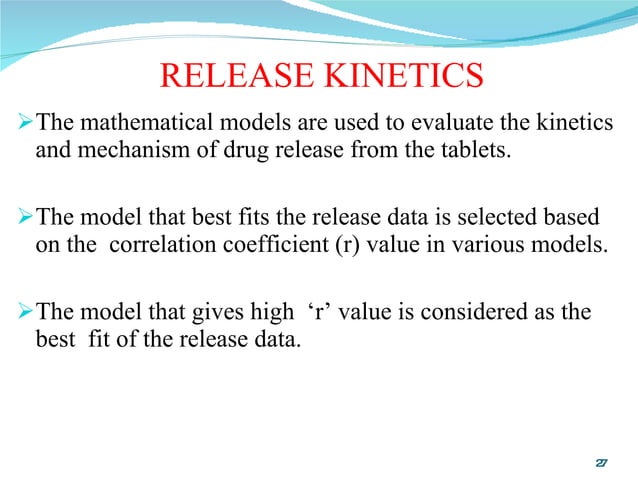 Drug Release Mechanism And Kinetics | PPT