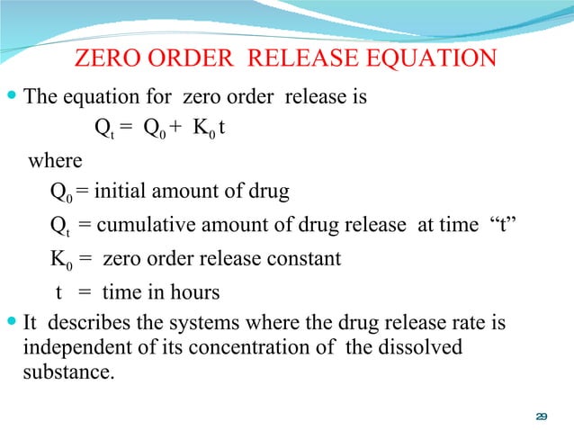 Drug Release Mechanism And Kinetics | PPT