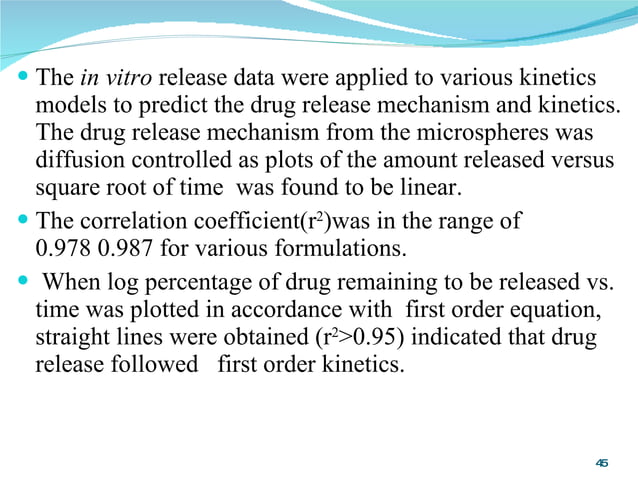 Drug Release Mechanism And Kinetics | PPT