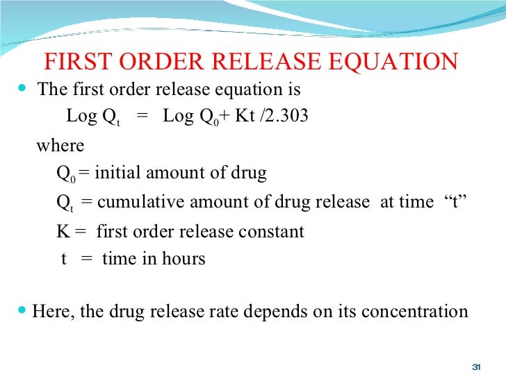 Drug Release Mechanism And Kinetics