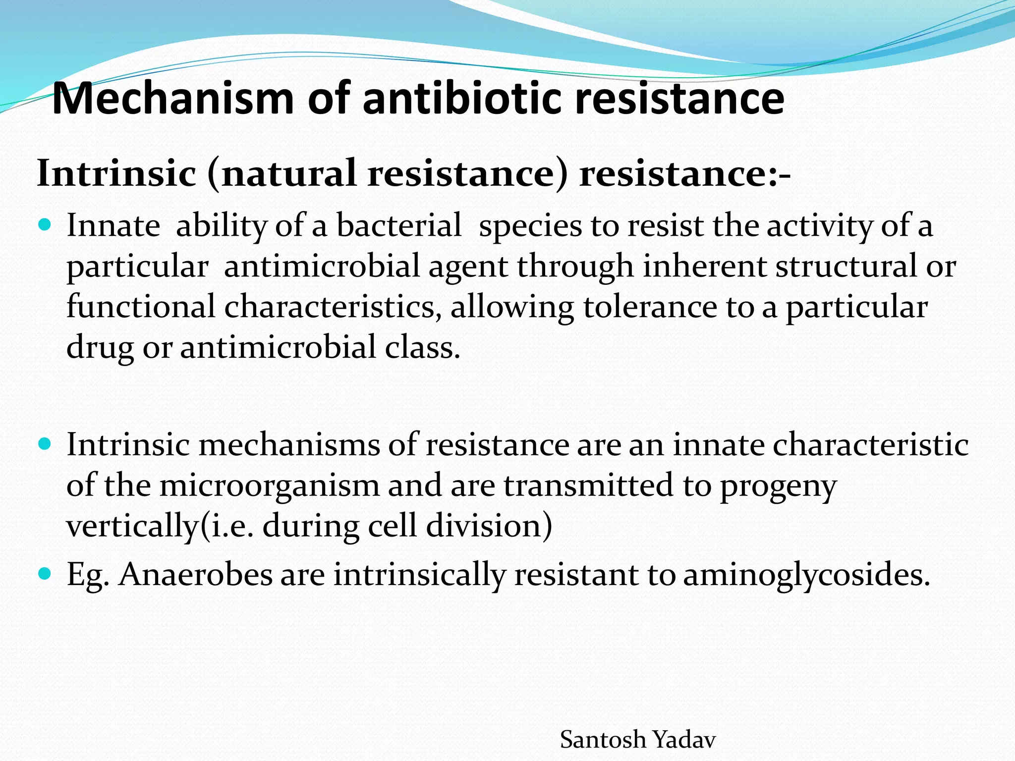 Drug Resistance Mechanism | PPTX