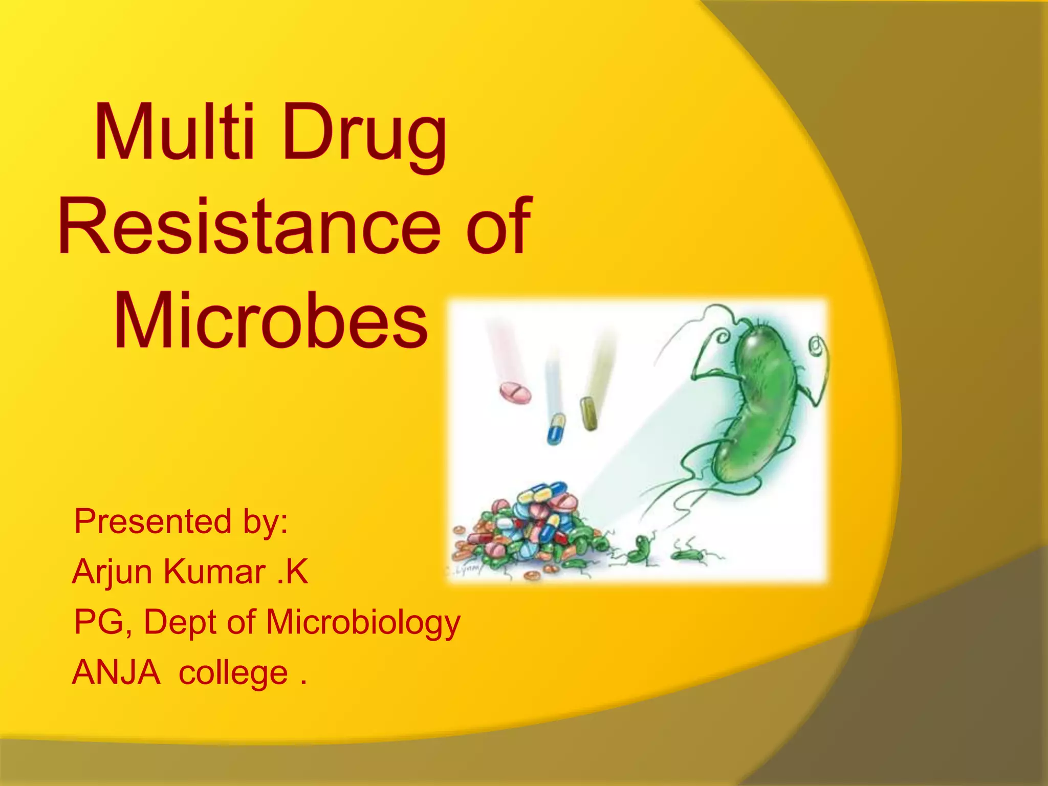 Multidrug resistance in Microbes | PPTX