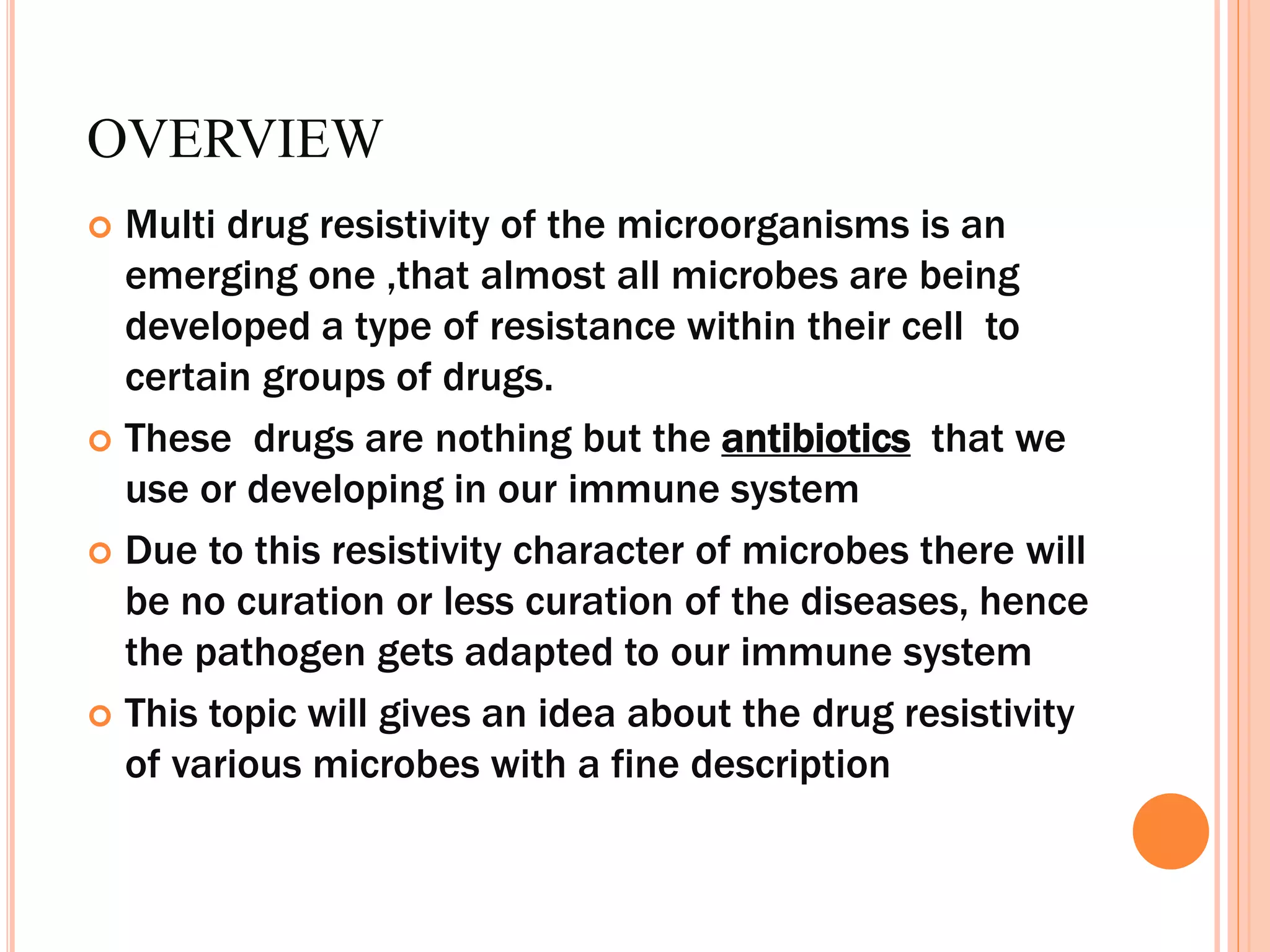 Multidrug resistance in Microbes | PPTX