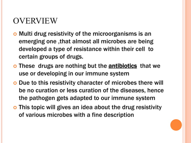 Multidrug resistance in Microbes | PPTX | Infectious Diseases ...