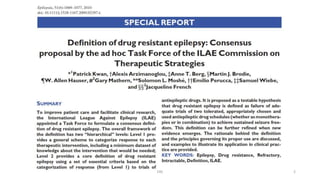 The Definition of Drug Resistant Epilepsy | PPTX