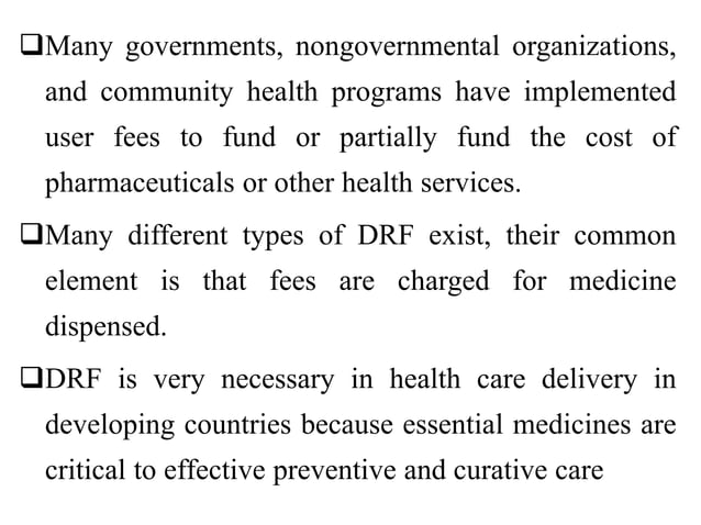 Drug Revolving Fund (DRF).pptx | Pharmaceutical Industry | Industries