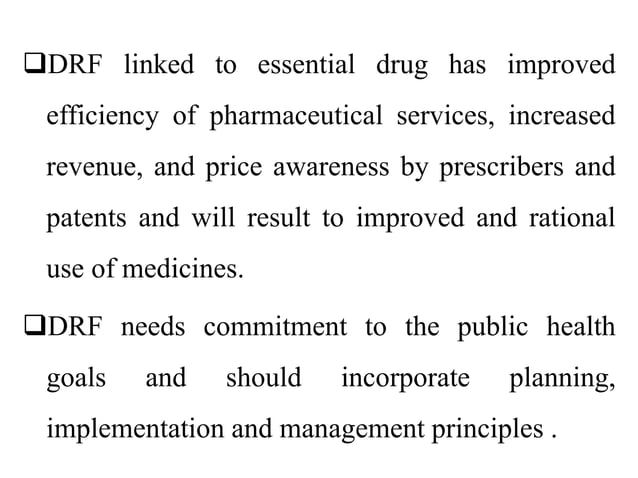 Drug Revolving Fund (DRF).pptx | Pharmaceutical Industry | Industries