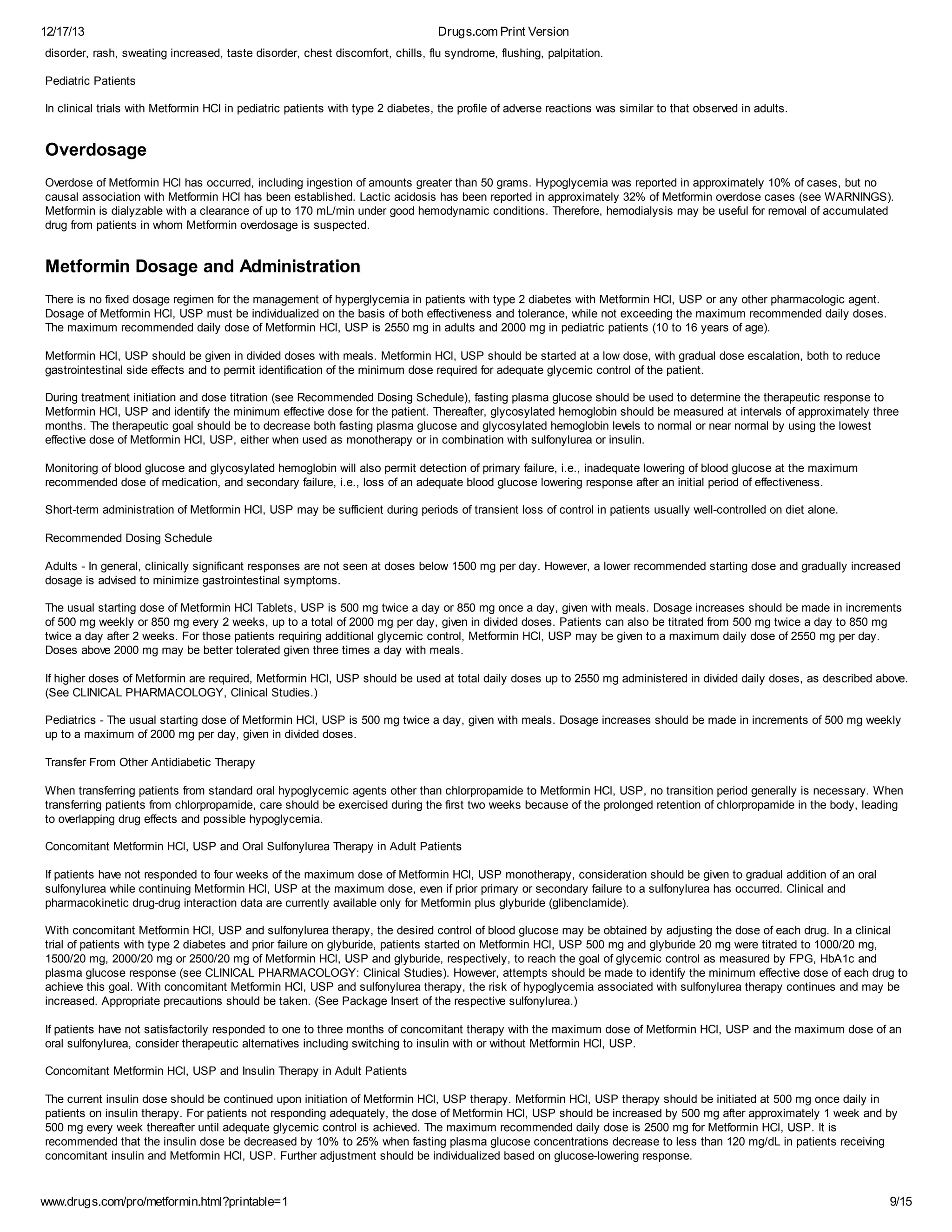 Drugs.com : Metformies | PDF