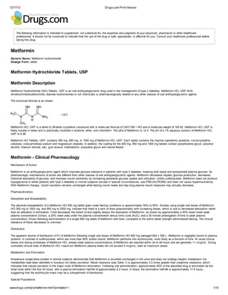 Drugs.com : Metformies | PDF