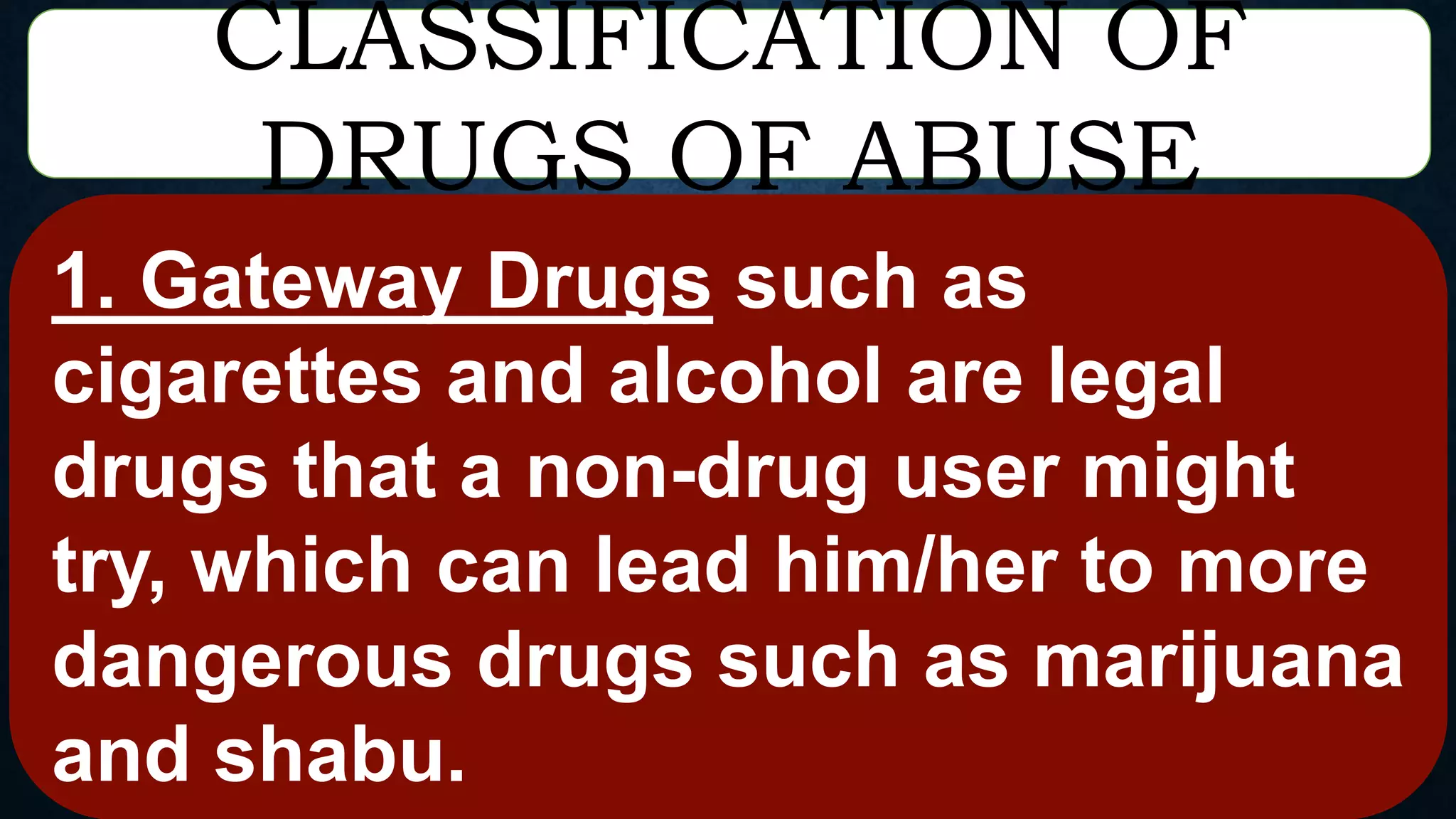 Classifications of Drugs of Abuse | PPTX