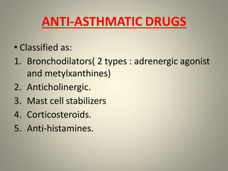 drugs, respiratory drugs, .pptx