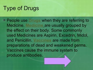 Drugs And Your Health Ashley | PPT