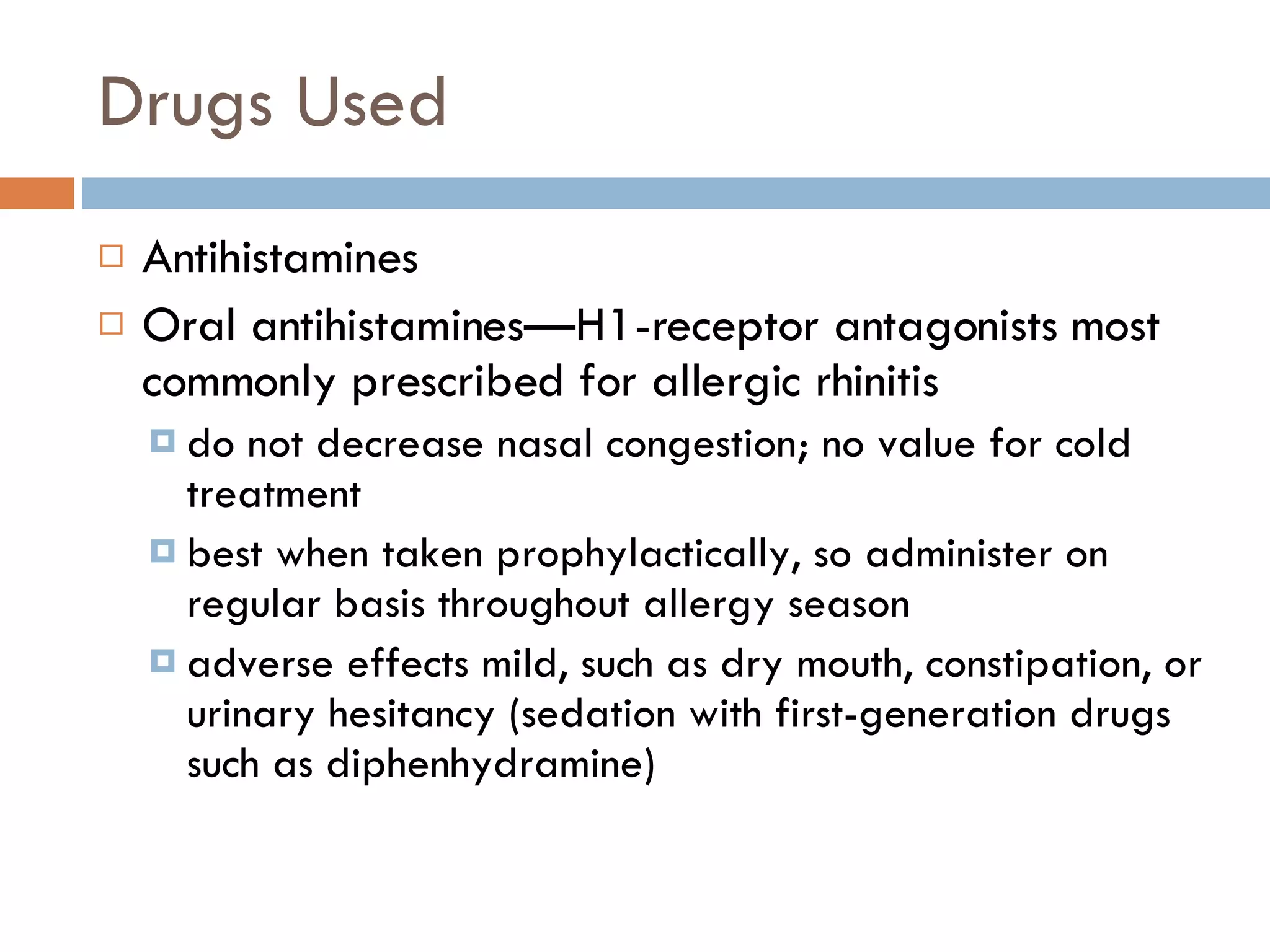 Drugs for Allergic Rhinitis Cough and Colds | PPT