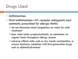 Drugs for Allergic Rhinitis Cough and Colds | PPT