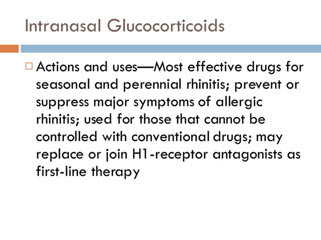 Drugs for Allergic Rhinitis Cough and Colds | PPT | Allergies ...