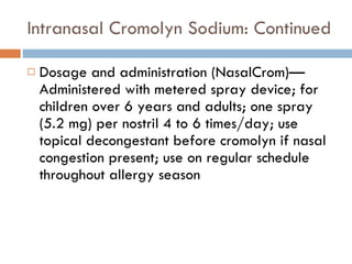 Drugs for Allergic Rhinitis Cough and Colds | PPT