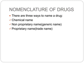 Drugs pharmaceutical compounds | PPTX
