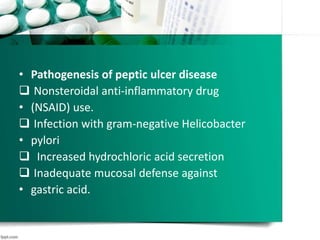 Drugs used-in-peptic-ulcer | PPTX | Digestive Disorders | Diseases and ...