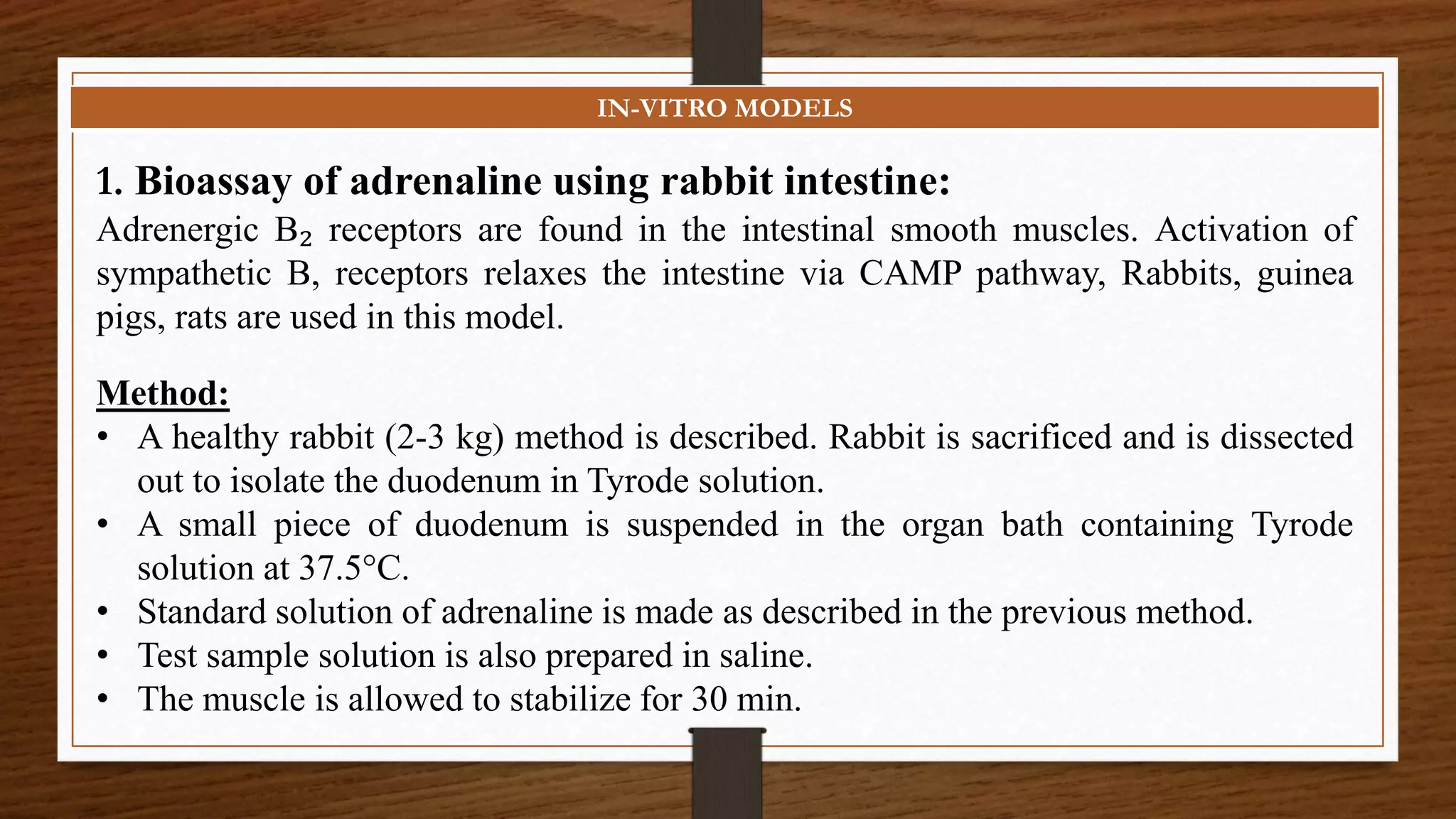 Pre clinical screening models for drugs acting on Autonomic nervous ...