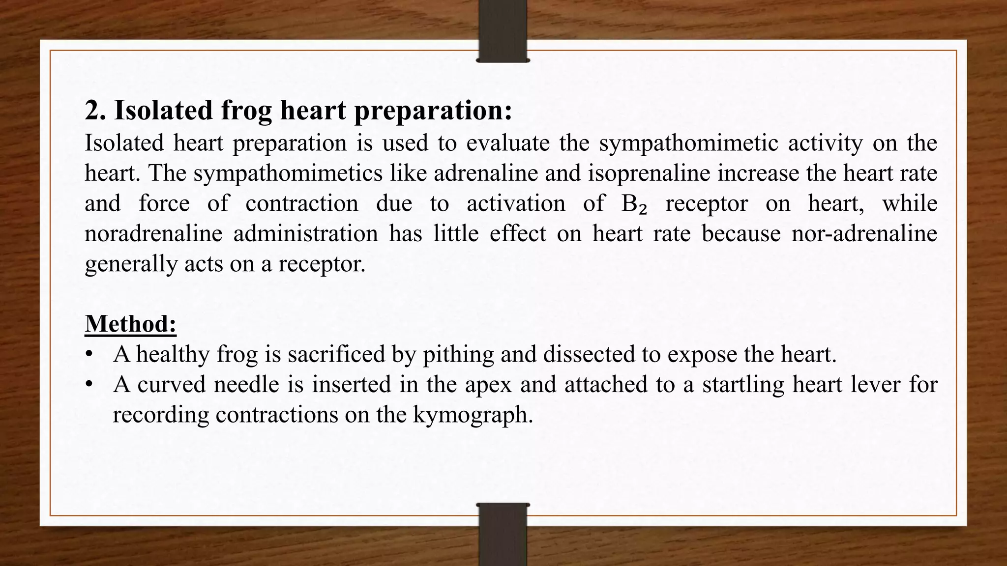 Pre clinical screening models for drugs acting on Autonomic nervous ...
