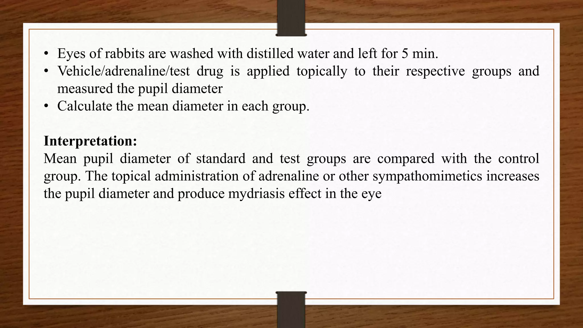 Pre clinical screening models for drugs acting on Autonomic nervous ...