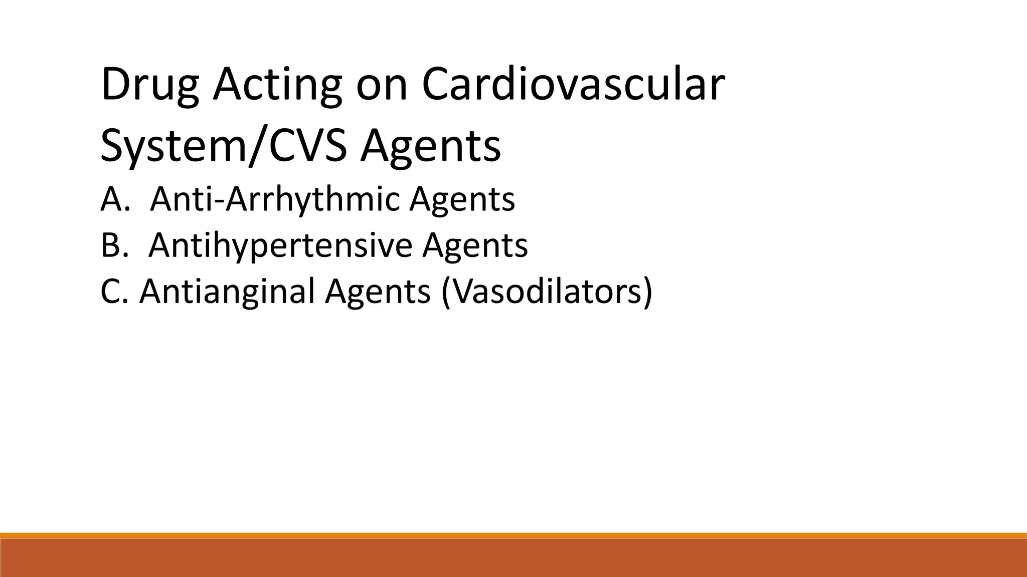 Drugs Acting on Cardiovascular System by Gauri.pptx | Heart and ...