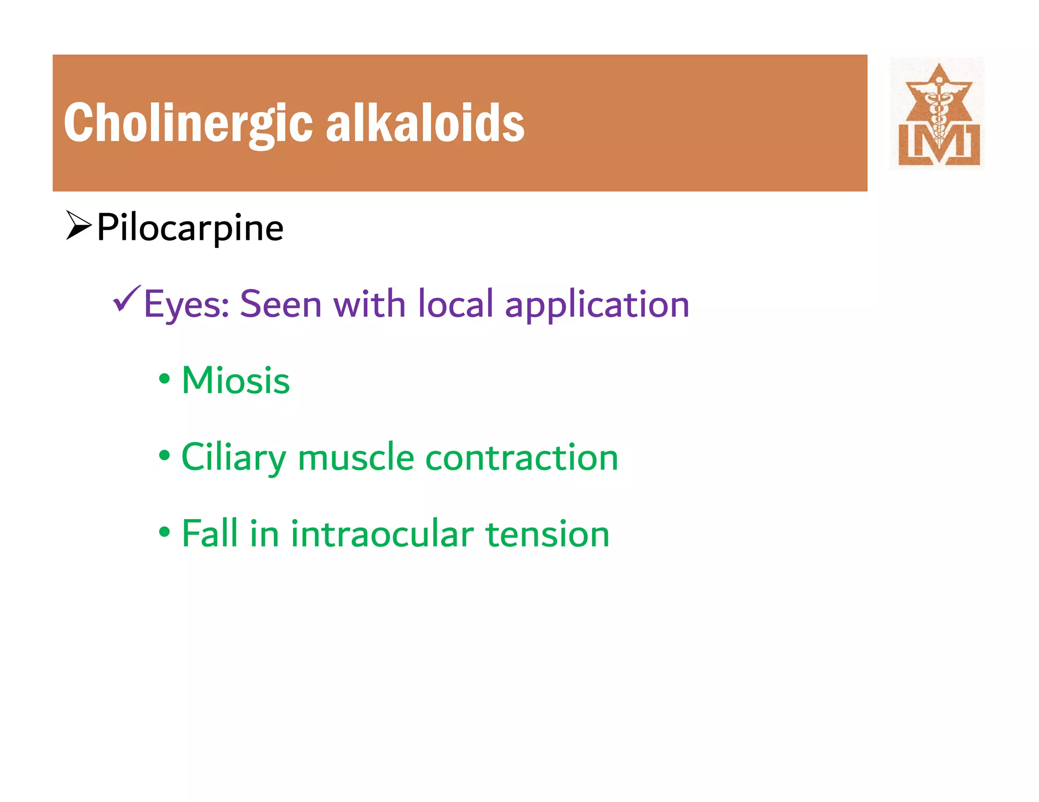 Drugs Acting on Cholinergic System 1 | PDF