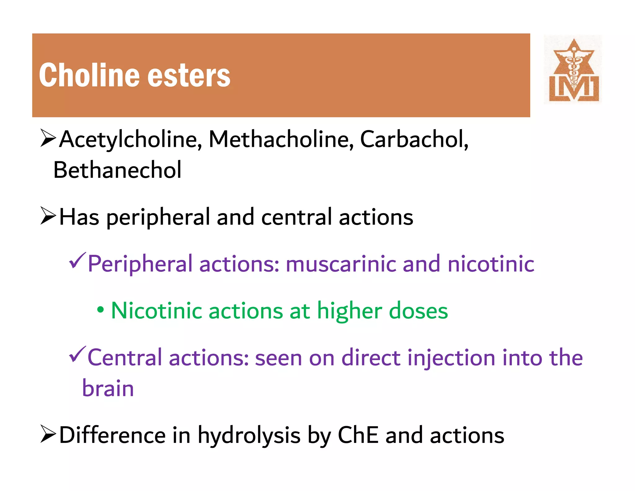 Drugs Acting on Cholinergic System 1 | PDF