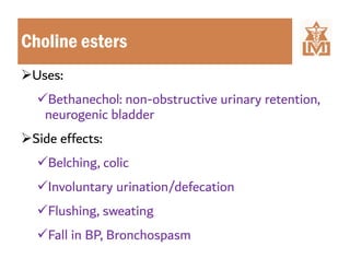 Drugs Acting on Cholinergic System 1 | PDF