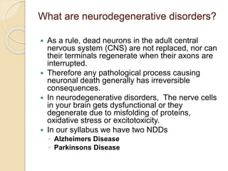 neuro-degenerative disorders | PPT