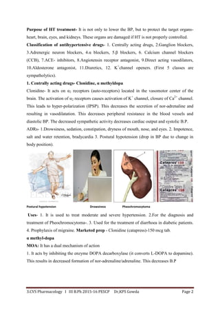 Drugs acting on CVS | PDF