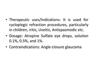 Drugs acting on eyes; treatment of galucoma.pptx