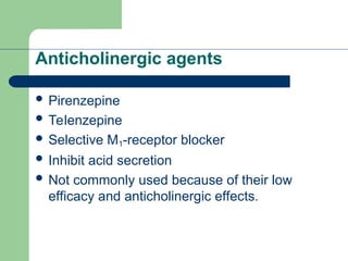 Drugs used in treatment of Peptic Ulcer: A Gastrointestinal tract ...