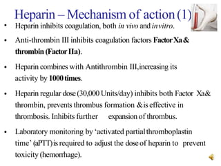 Drugs acting on Haemopoietic system - Anticoagulants.pptx