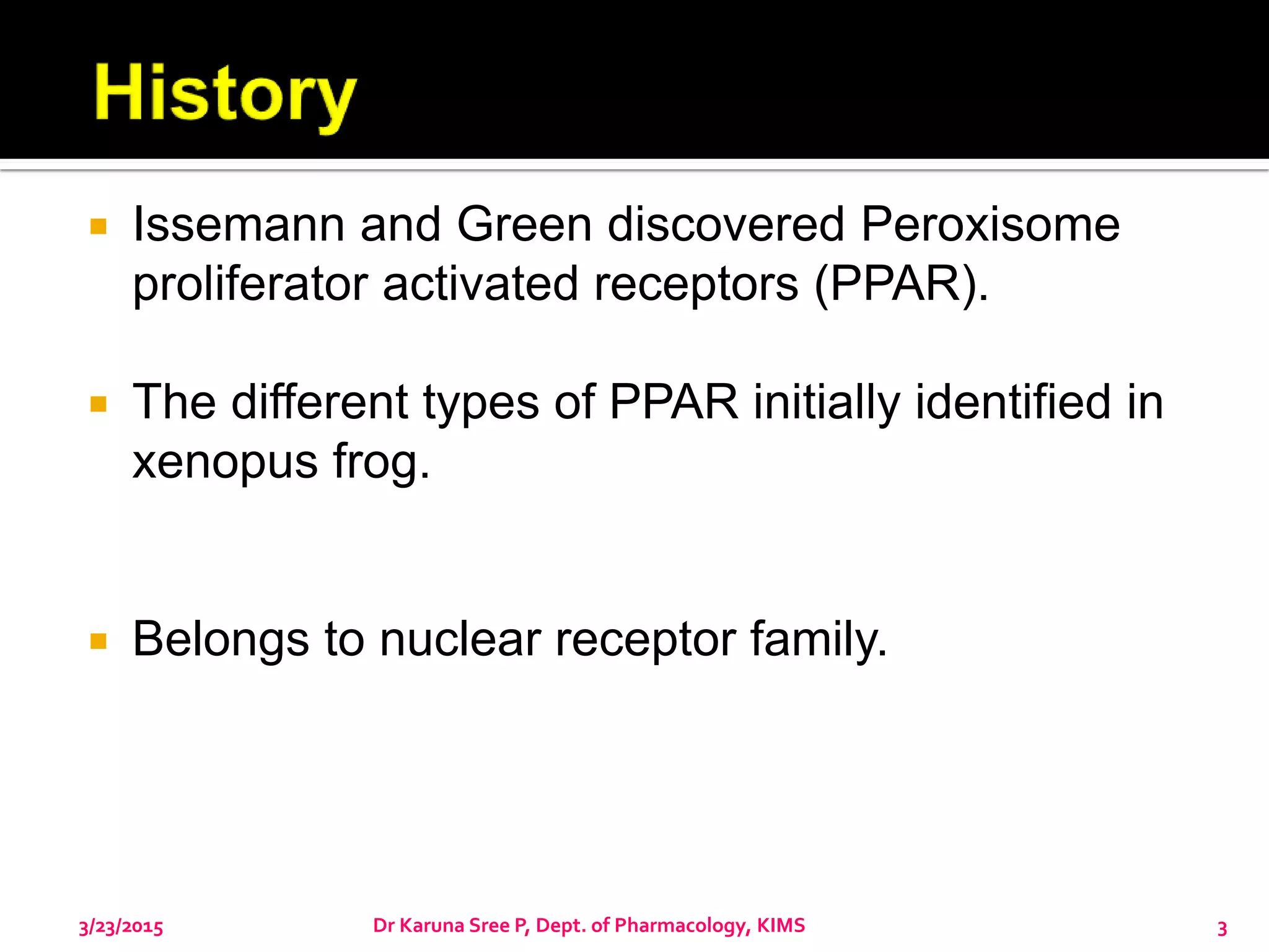 Drugs Acting on PPAR | PDF